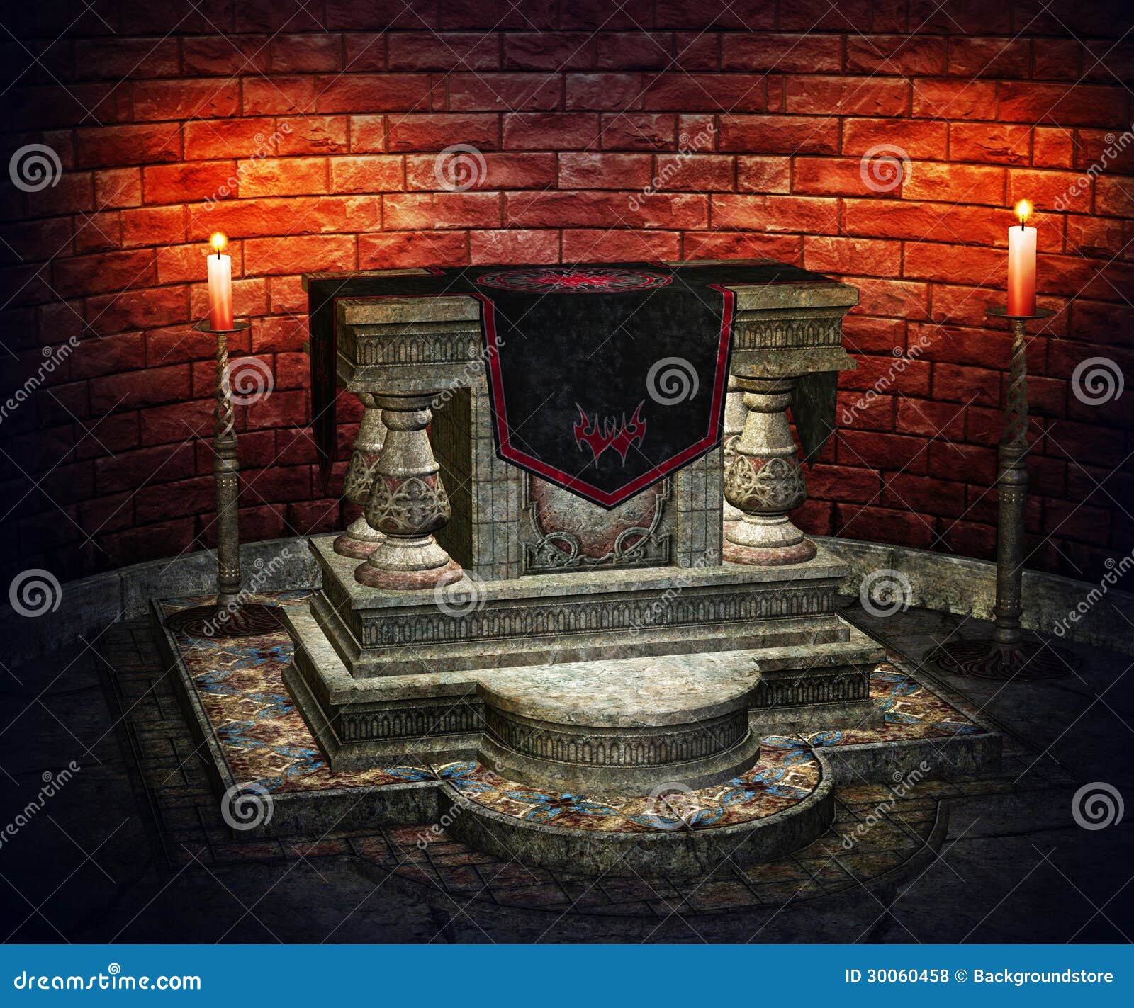 Gothic Altar Interior Background Stock Photography | CartoonDealer.com ...