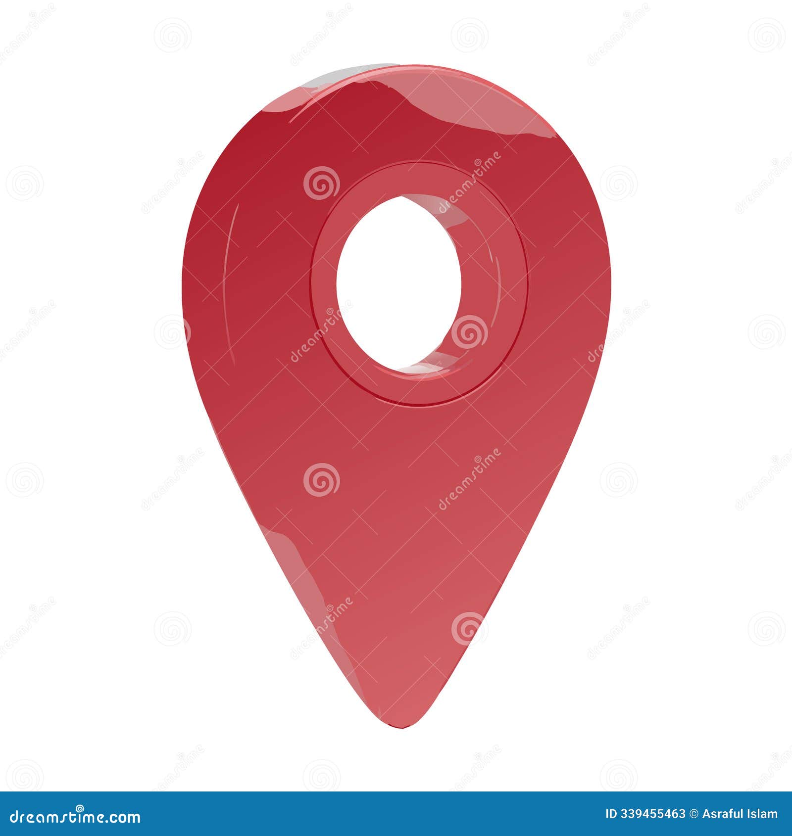 Red GPS Location Pin Icon Vector Map Marker for Navigation and ...