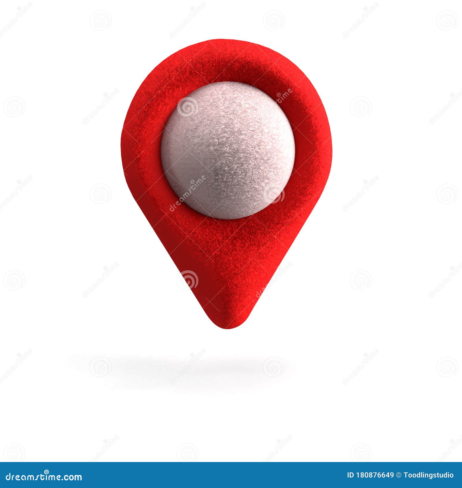 Red GPS Pointer. Red Map Pointer. Isolated on White Background. Three ...