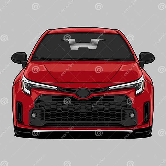 Red GR Corolla stock vector. Illustration of vehicle - 294293367