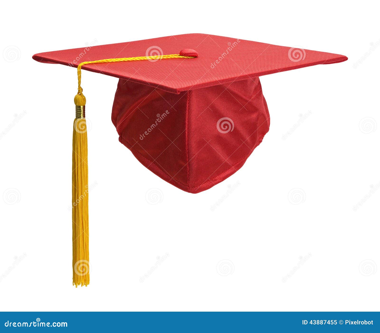 Red Grad Hat Front stock image. Image of bachelor, degree - 43887455