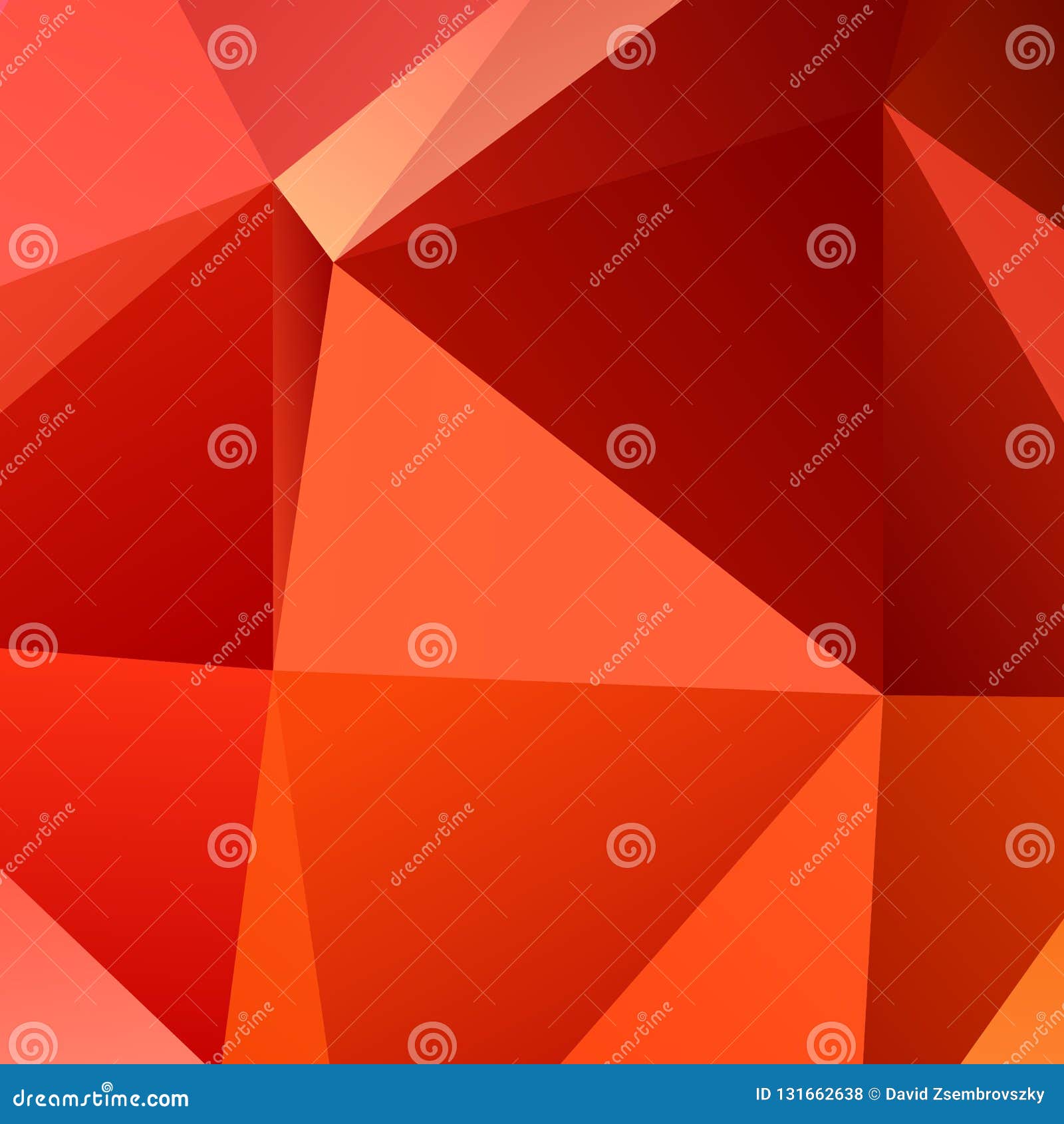 Red Gradient Low Poly Triangle Background Design Stock Vector ...