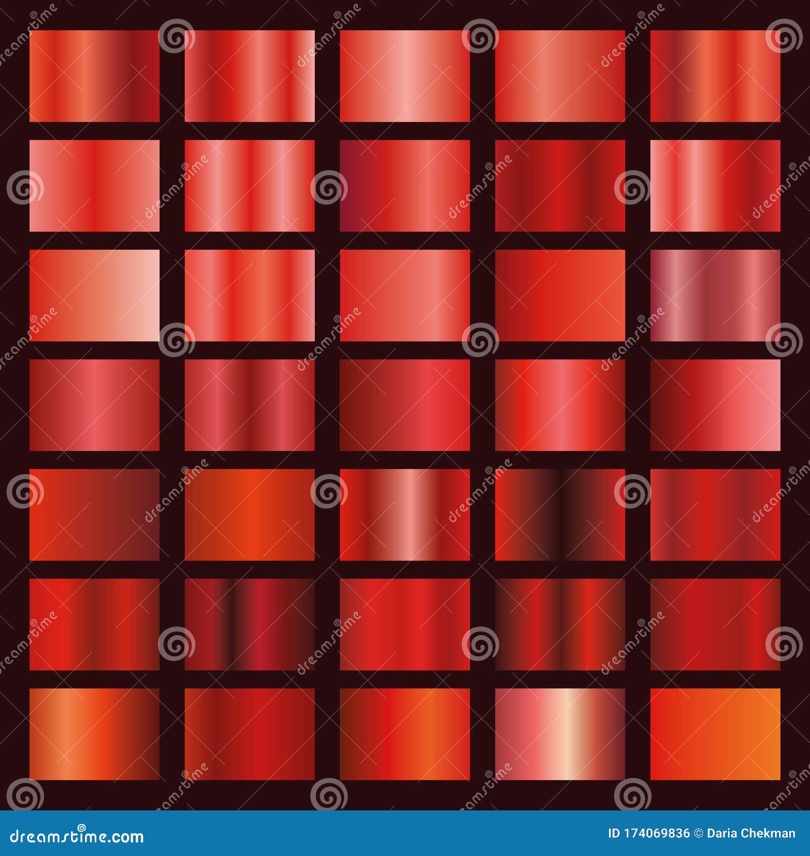 Red Gradient Collection for Your Design.Vector Set of Red Gradients ...