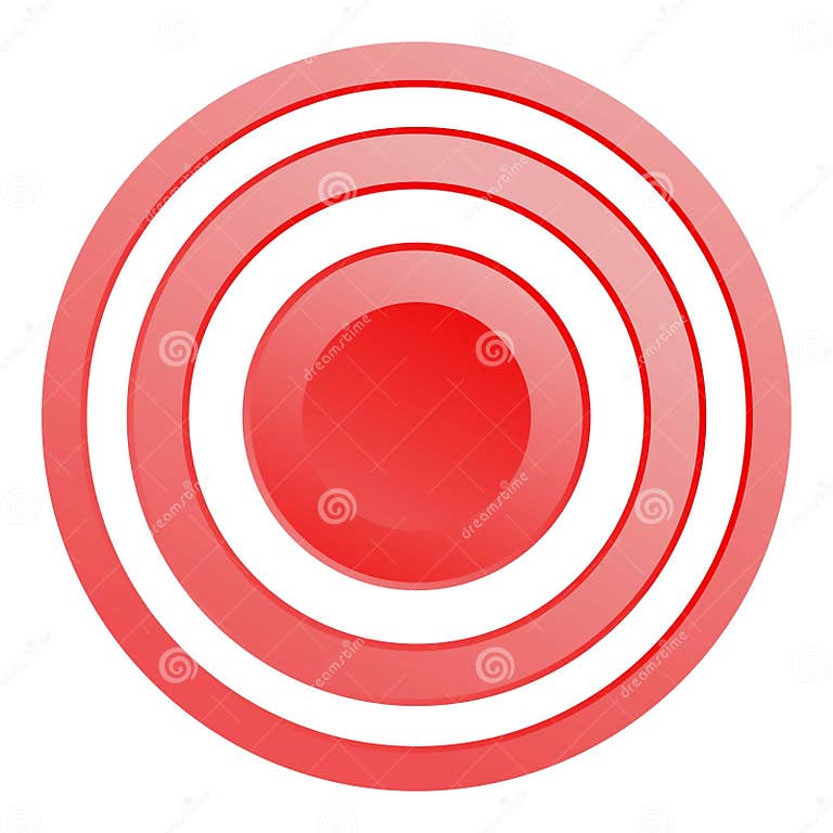 Red Gradient Concentric Circles Creating Target Effect Stock ...
