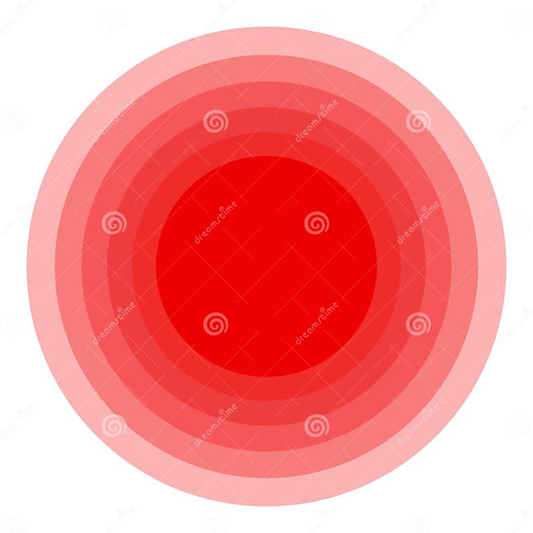 Red Gradient Concentric Circles Creating Tunnel Effect Stock ...