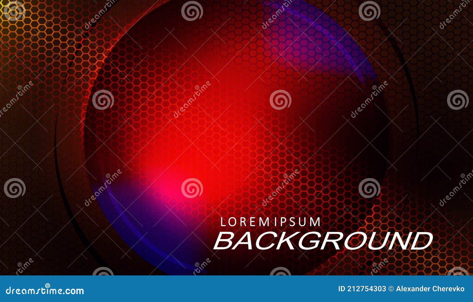 Red Gradient Design, Centered with Abstract Round Frame Stock Vector ...