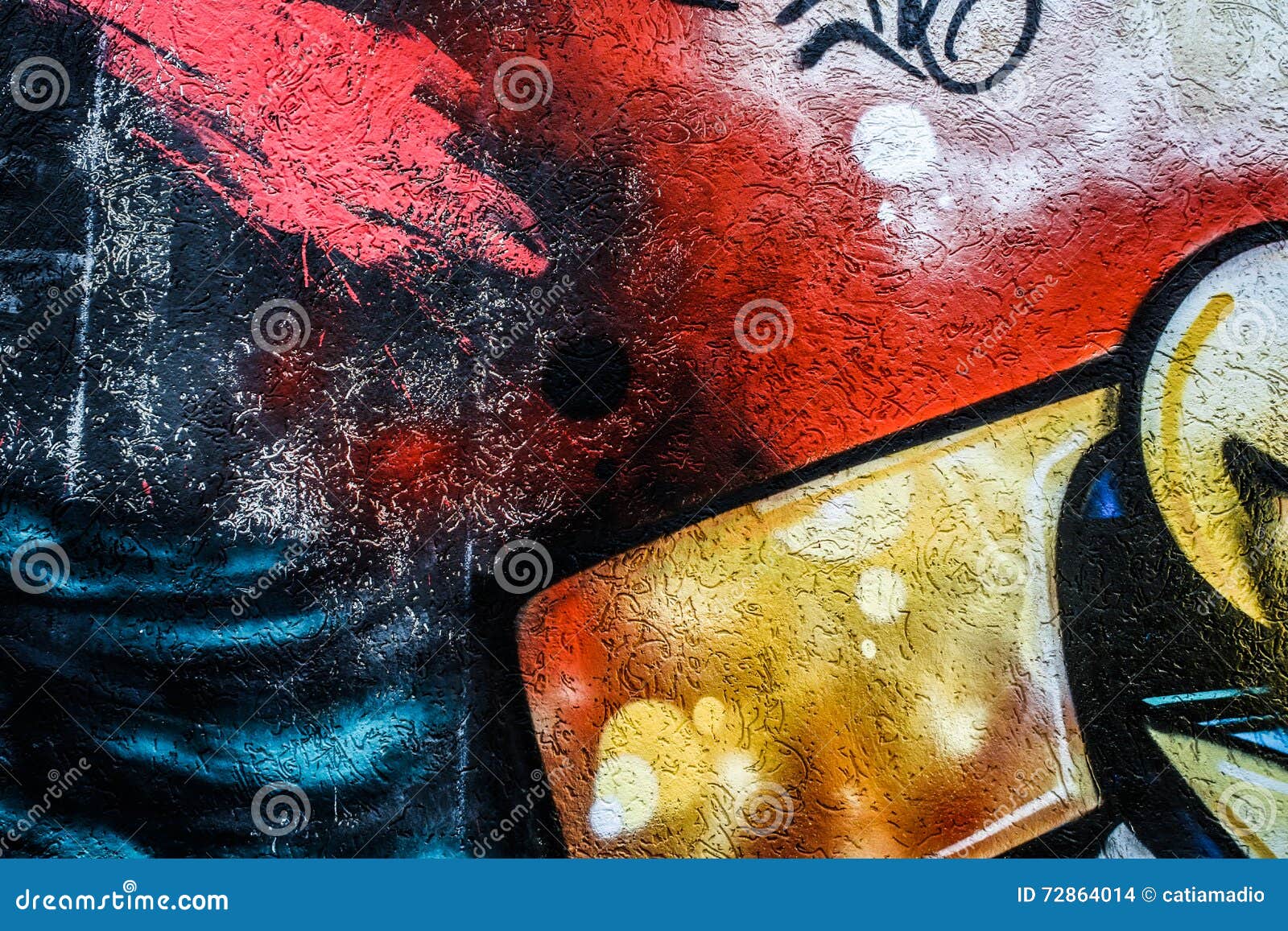 Red graffiti detail editorial stock image. Image of rugged - 72864014