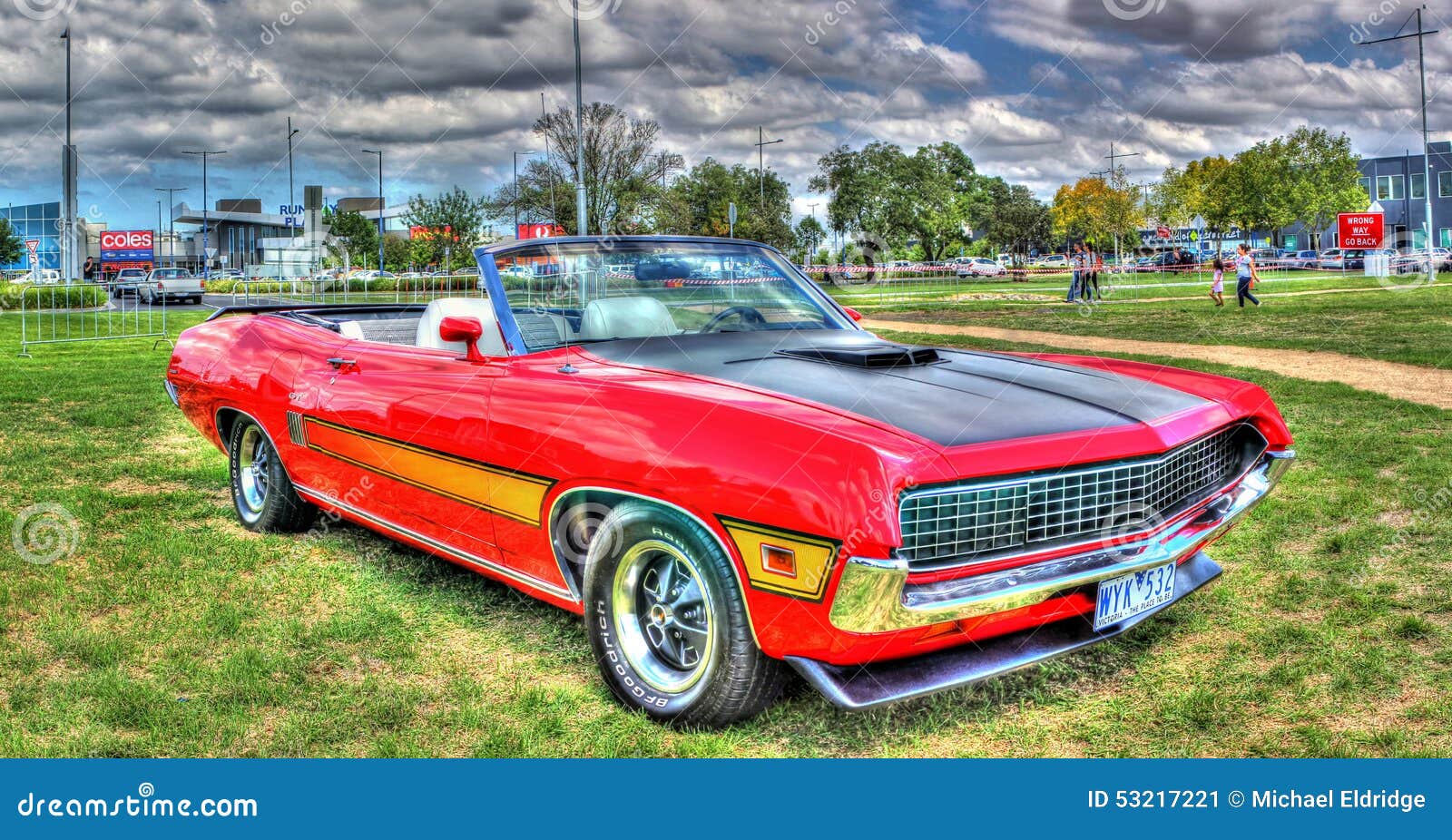 Red Gran Torino editorial photo. Image of rubber, freeways - 53217221