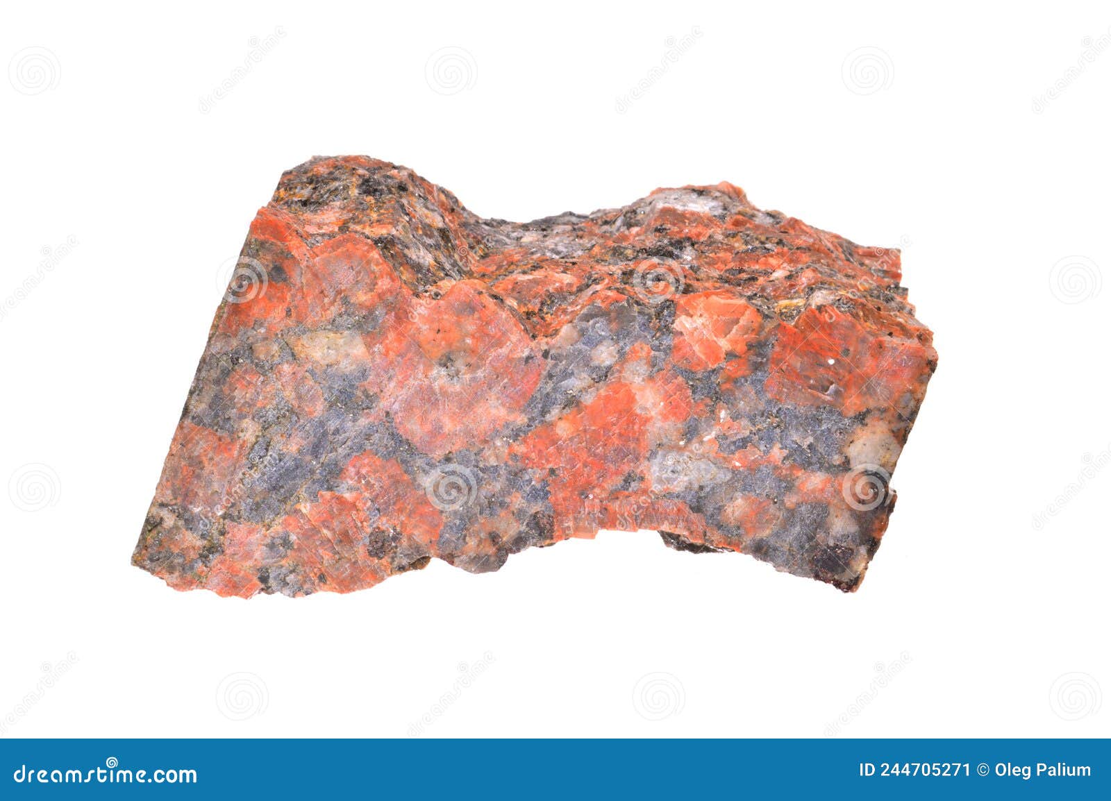 Red Granite Isolated on White Background Stock Image - Image of studio ...