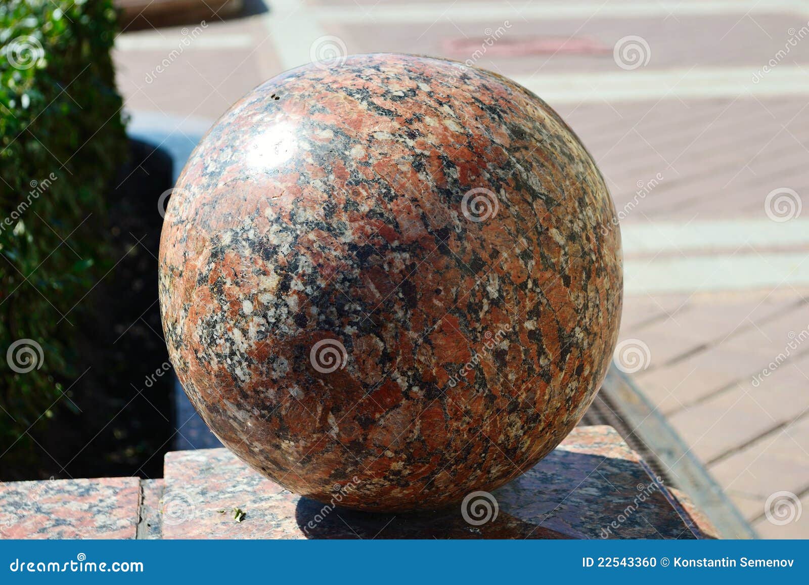 Red Granite Sphere, Independence Square in Minsk Stock Photo - Image of ...