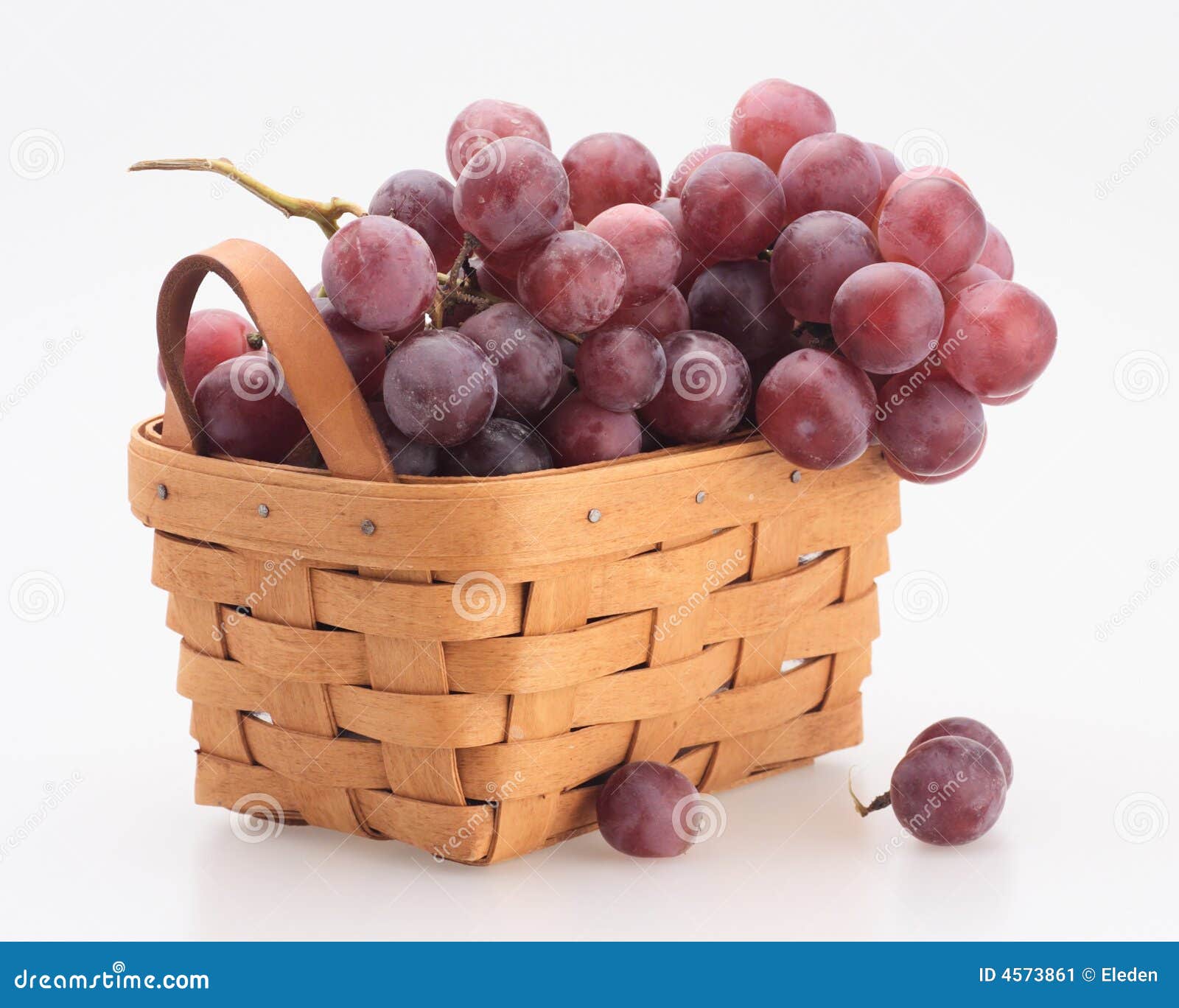Red grape in the basket stock image. Image of basket, flora - 4573861