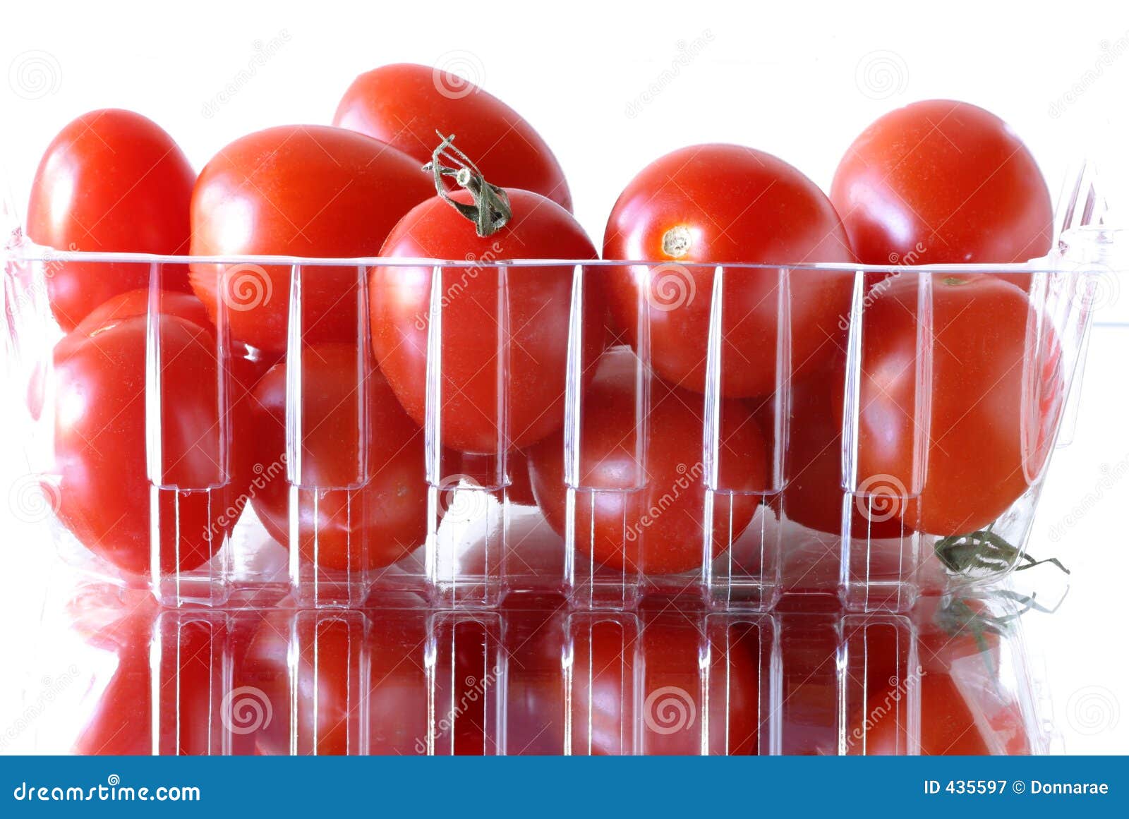 Red Grape Tomatoes Packaged & Reflecting. 0590 Stock Image - Image of ...