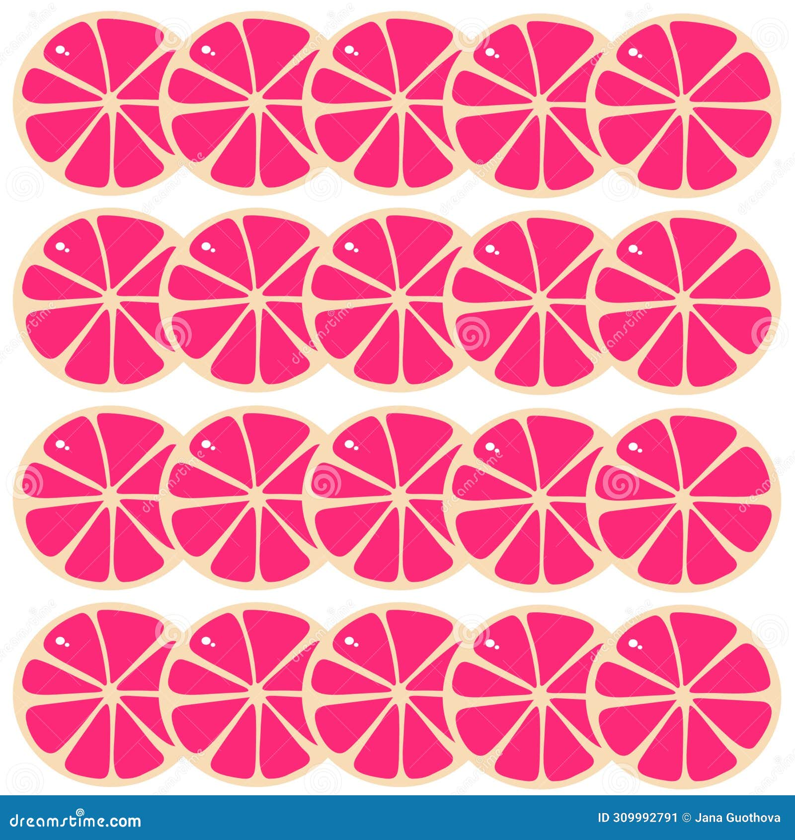 Red Grapefruit Design Pattern Texture Wallart Stock Vector ...
