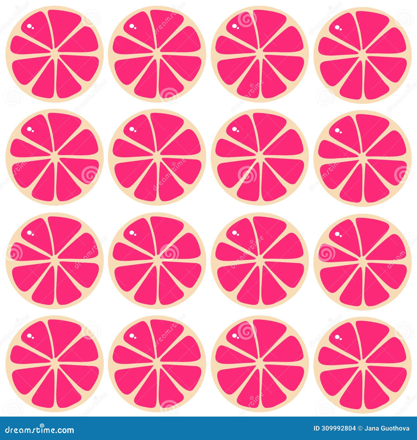 Red Grapefruit Design Pattern Texture Wallart Stock Vector ...