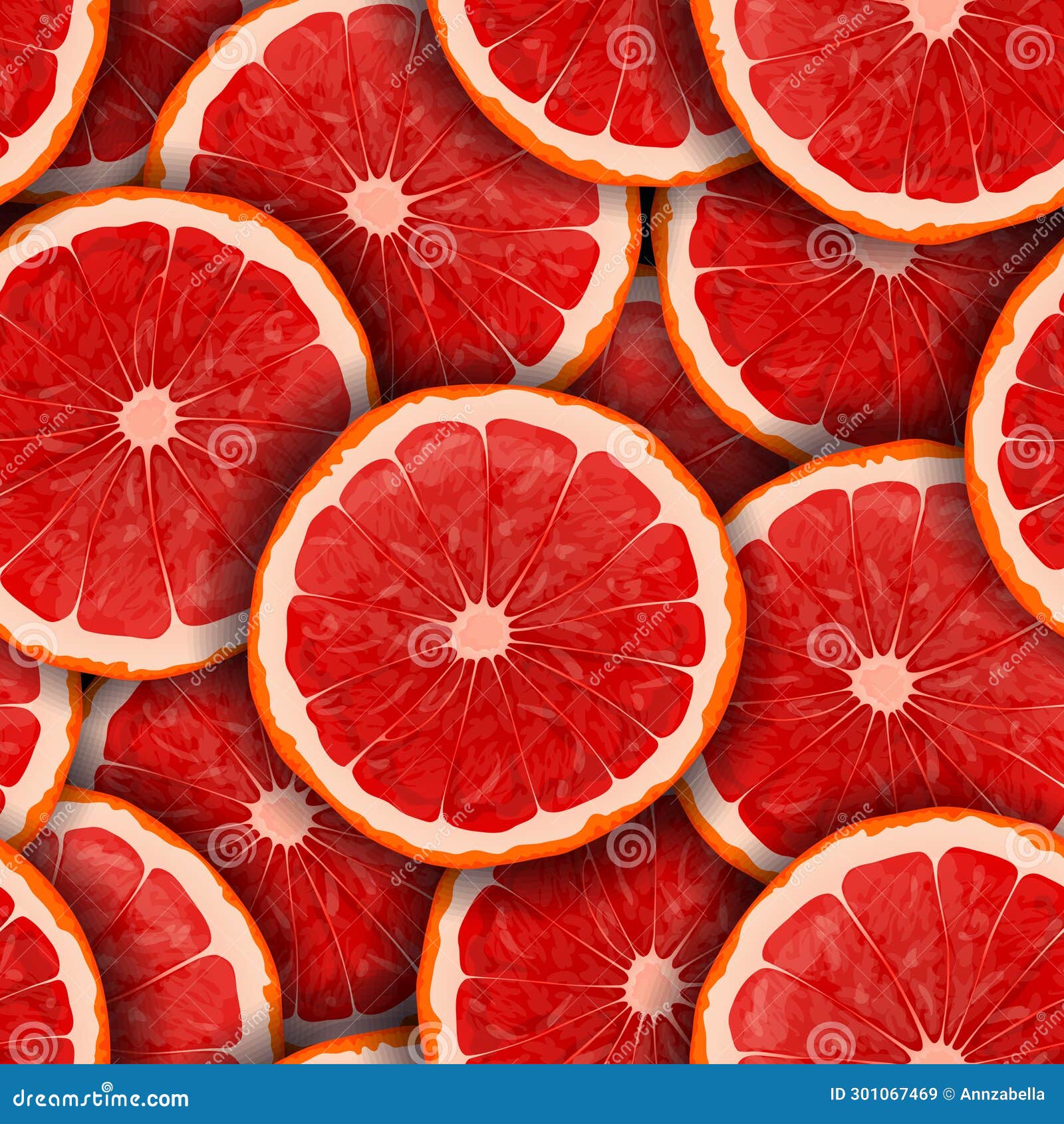Red Grapefruit Seamless Pattern Vector Illustration Stock Vector ... Red Grapefruit Seamless Pattern Vector Illustration Stock Vector ...