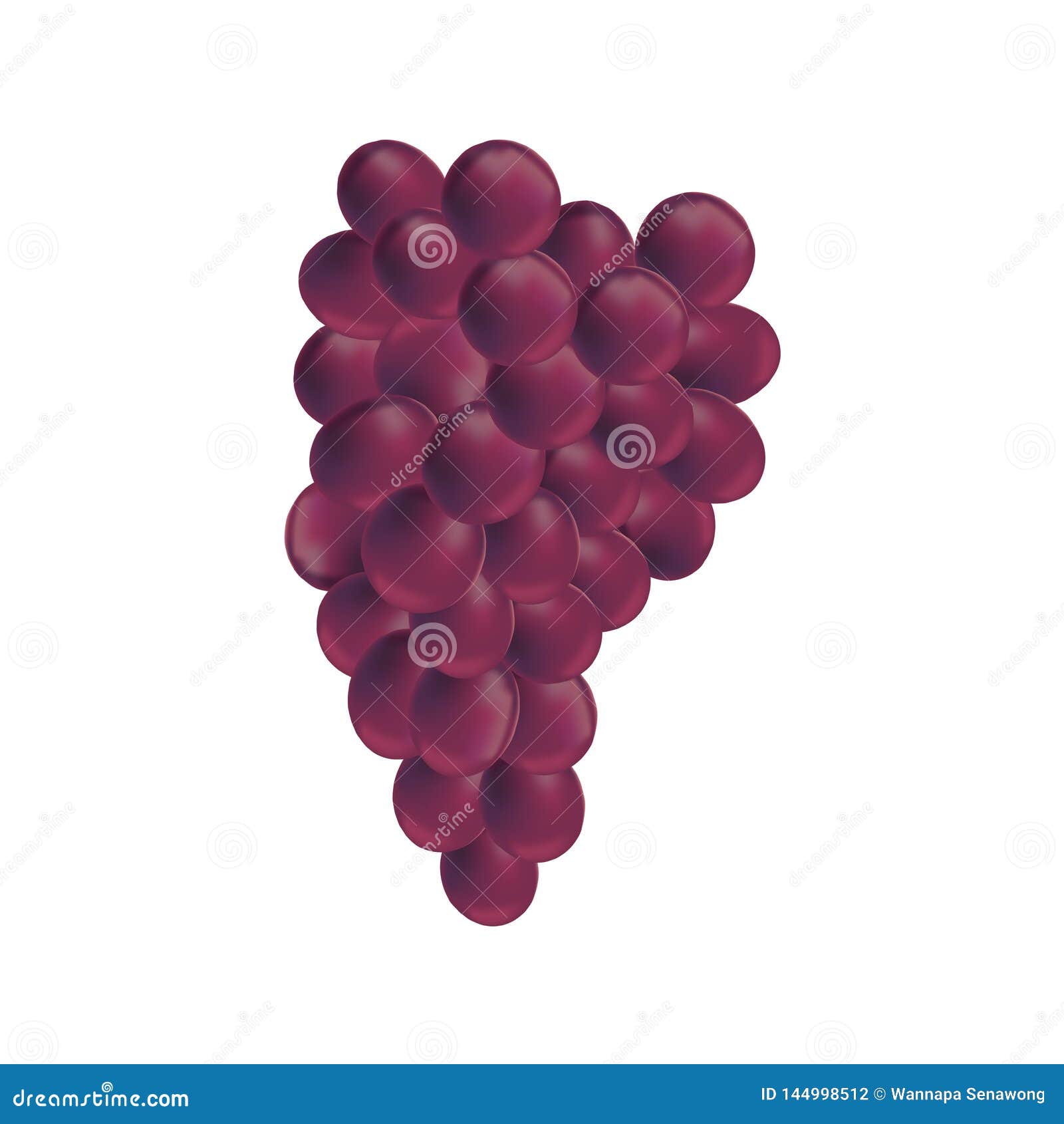 Realistic Red Grape - Graphic Vector Stock Vector - Illustration of ...