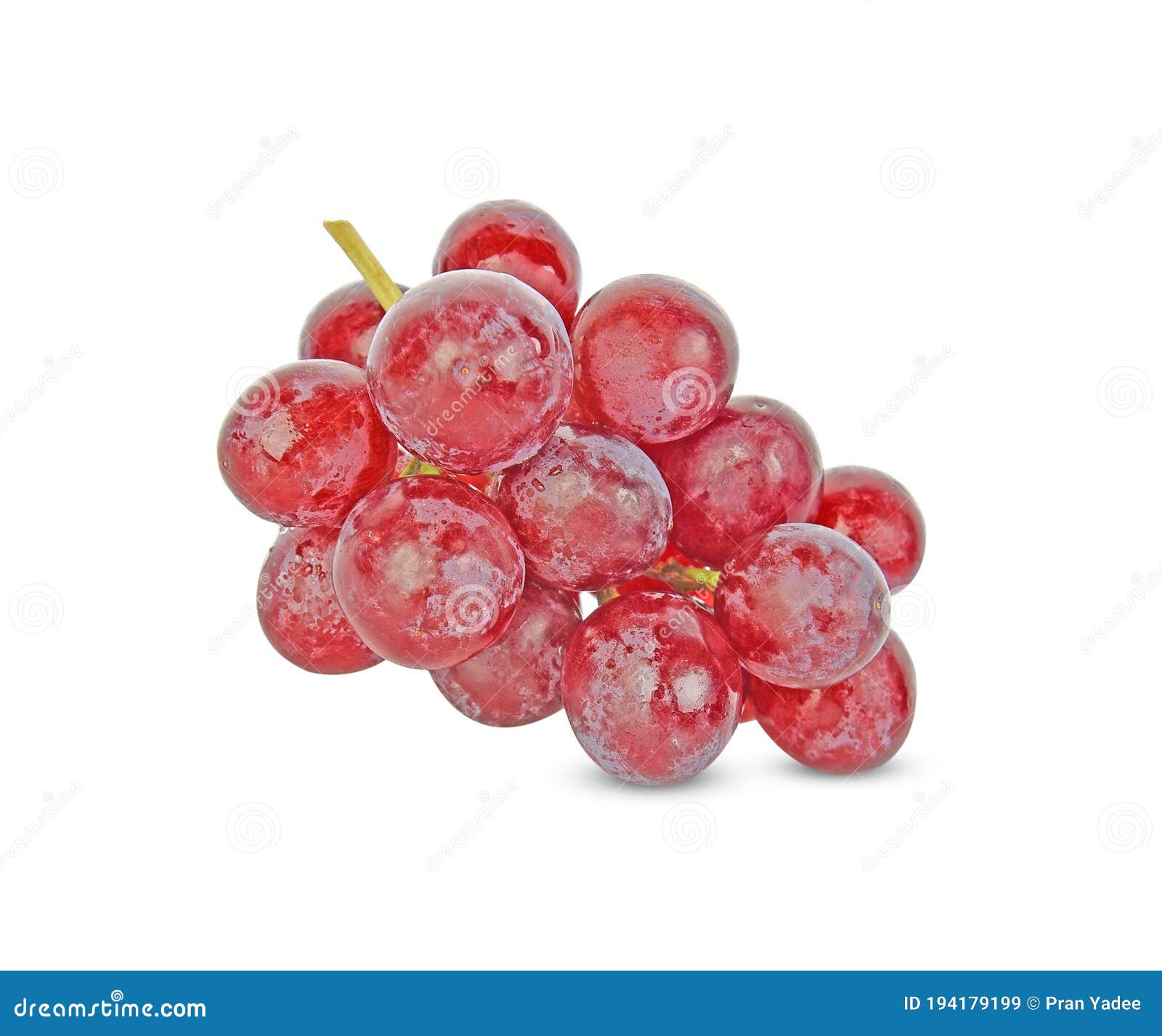 Red Grapes Isolated on White Background Stock Image - Image of juicy ...