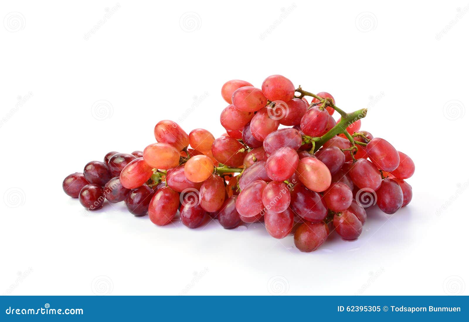 Red Grapes on White Background Stock Image - Image of diet, bright ...
