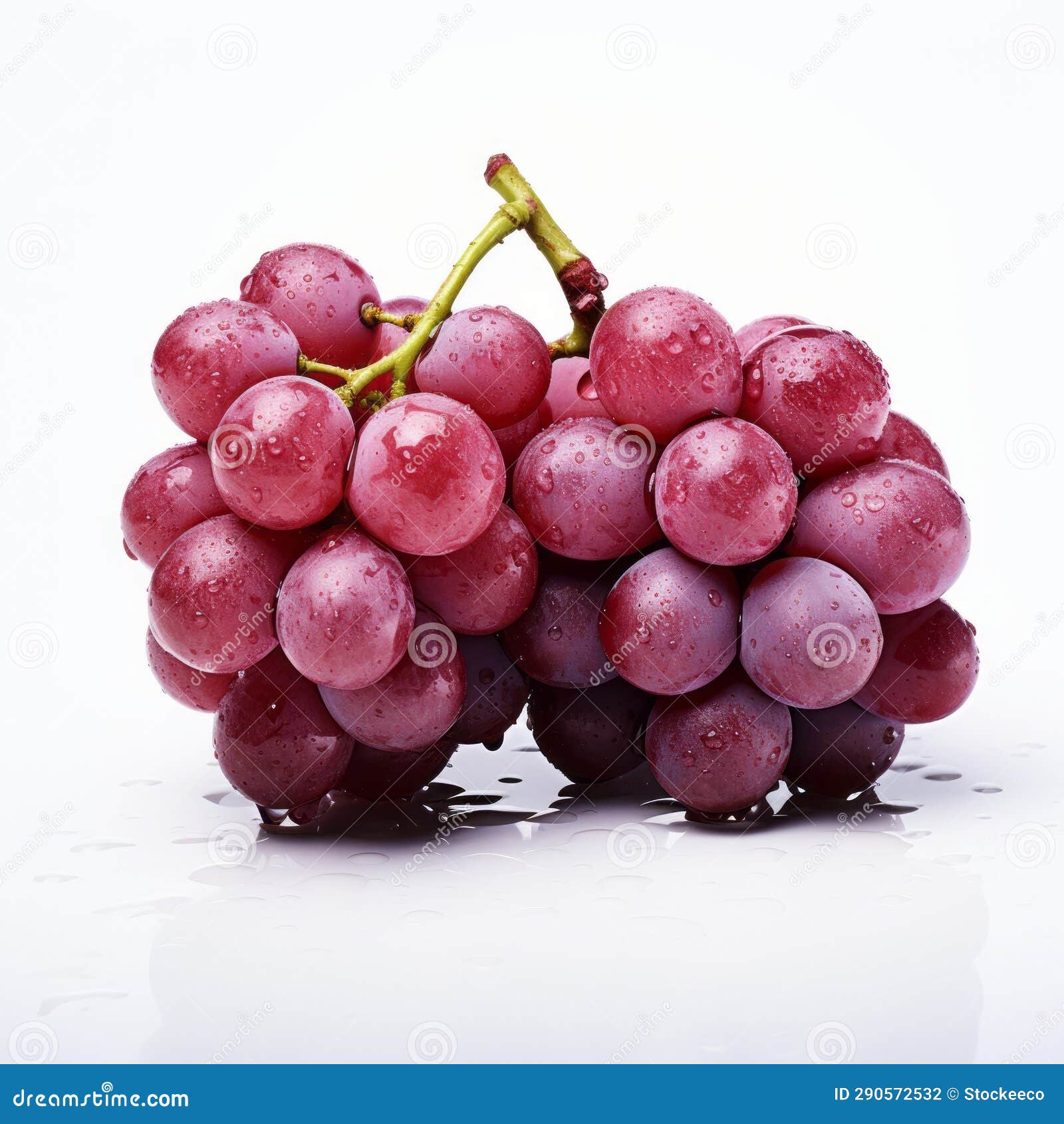 Red Grapes on White Background: High Resolution, Glossy Finish Stock ...