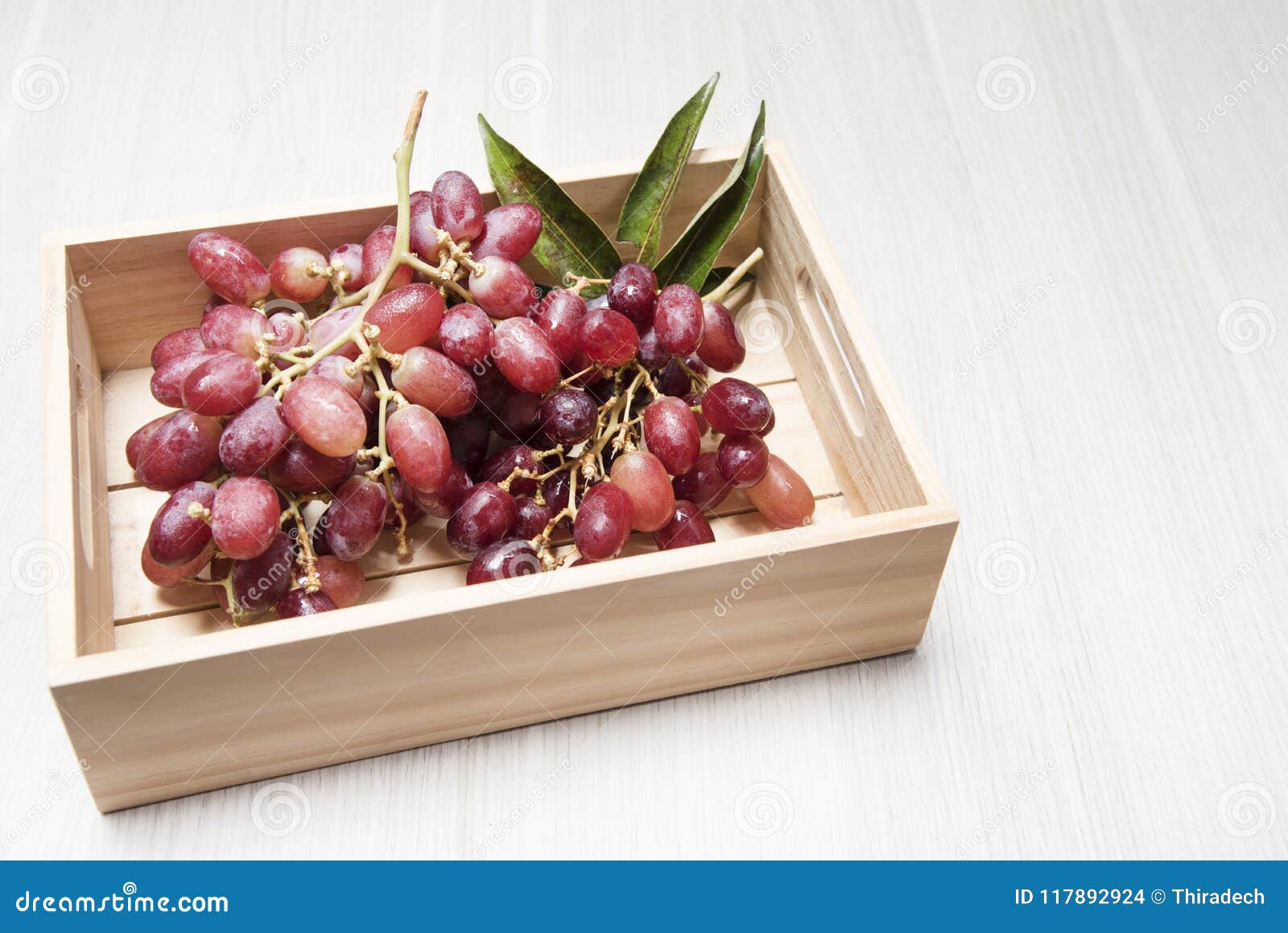 Red grapes in wooden boxes stock photo. Image of wallpaper - 117892924
