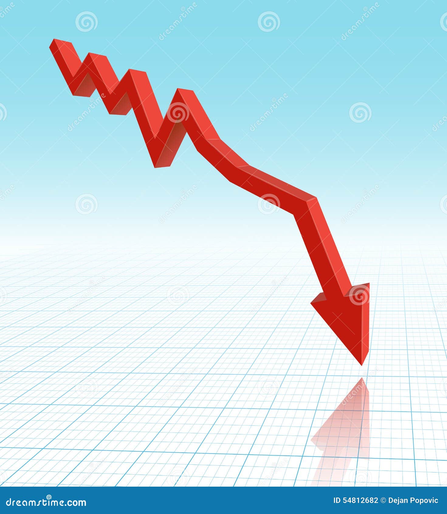 Red graph arrow stock illustration. Illustration of arrow - 54812682