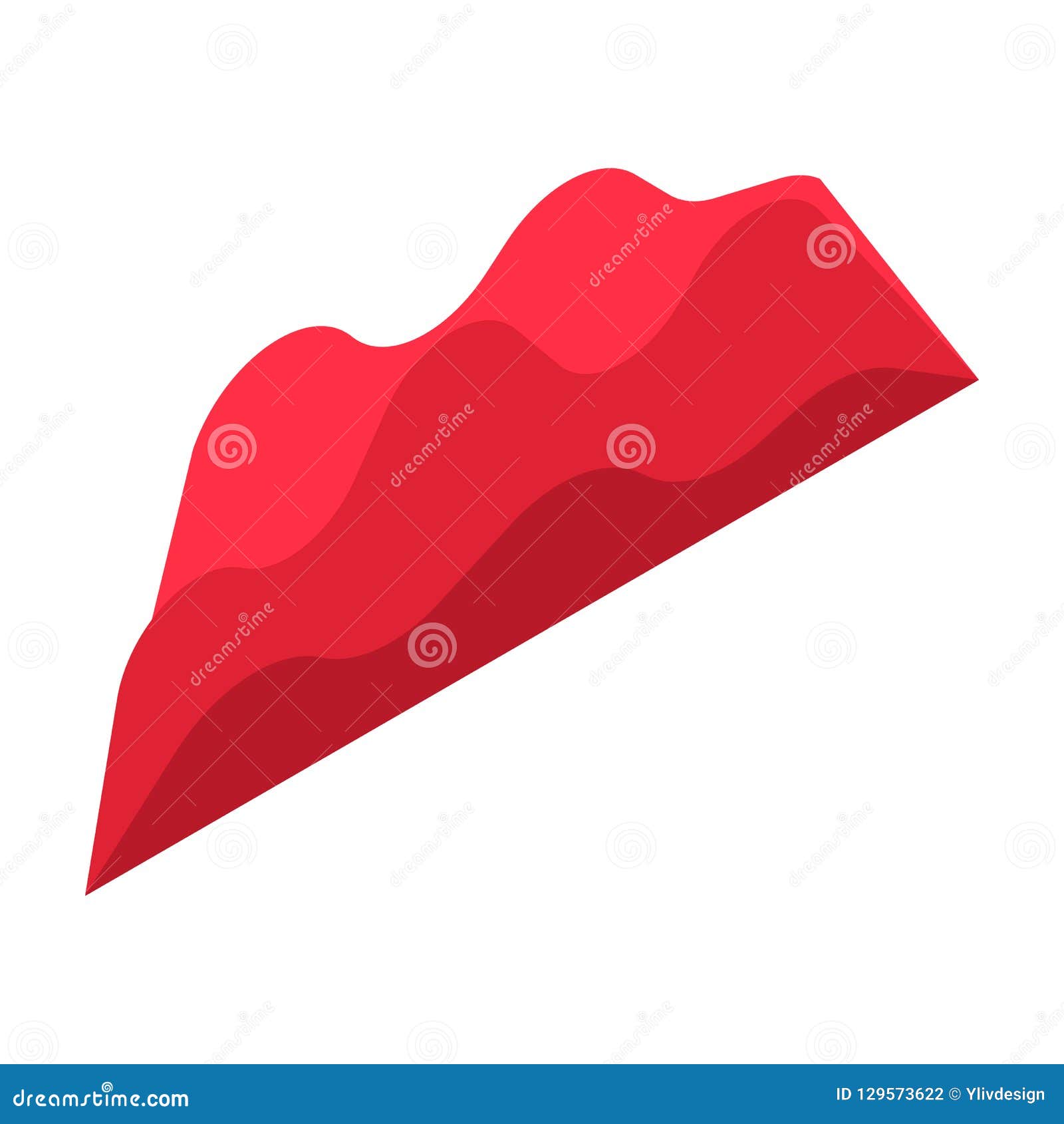 Red Graph Chart Icon, Isometric Style Stock Vector - Illustration of ...