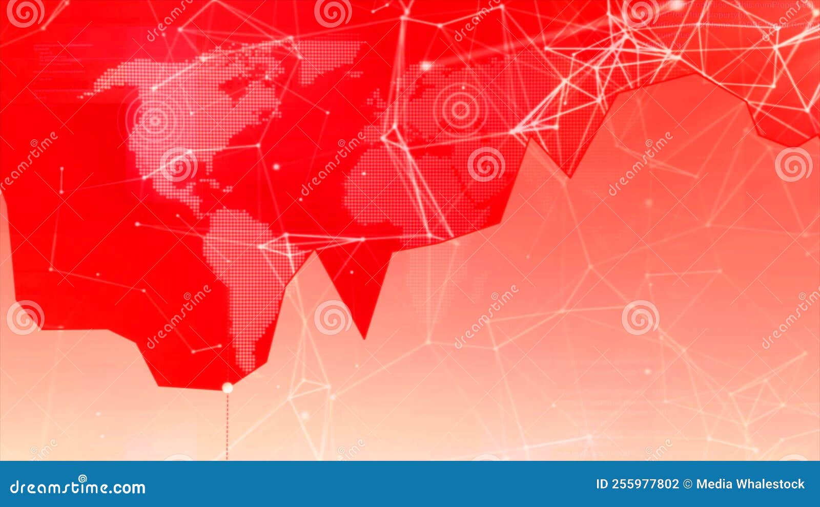 Red Graph of Danger. Motion. Red Chart with Moving Dot on Graph ...