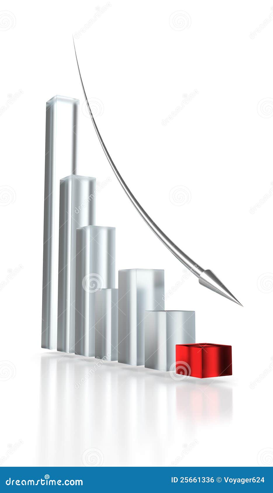 Red Graph And Down Arrow Stock Photography | CartoonDealer.com #25661336