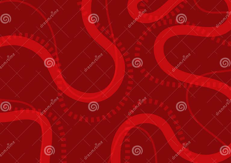 Red Graphic Line Curve Pattern Abstract Background Stock Illustration ...
