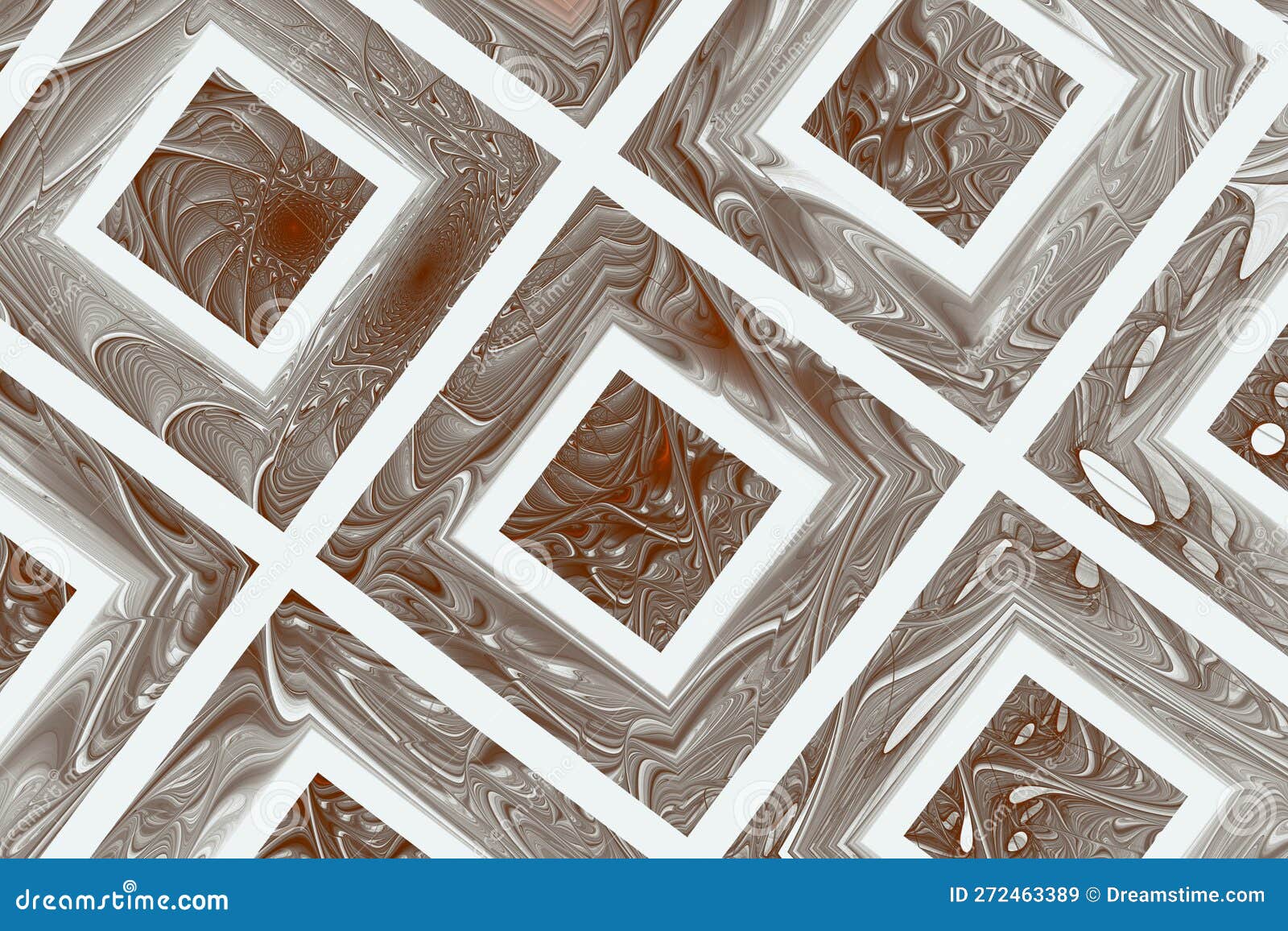 Red Gray Pattern with Squares of Crooked Waves on a White Background ...