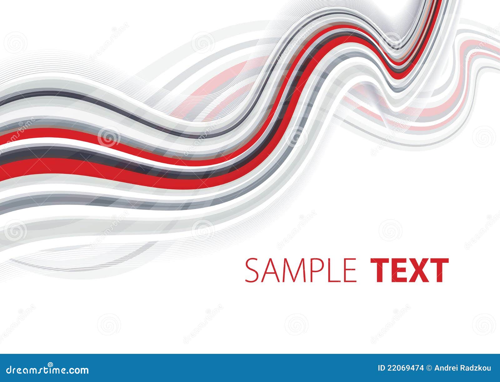 Red and gray ribbon stock vector. Illustration of white - 22069474
