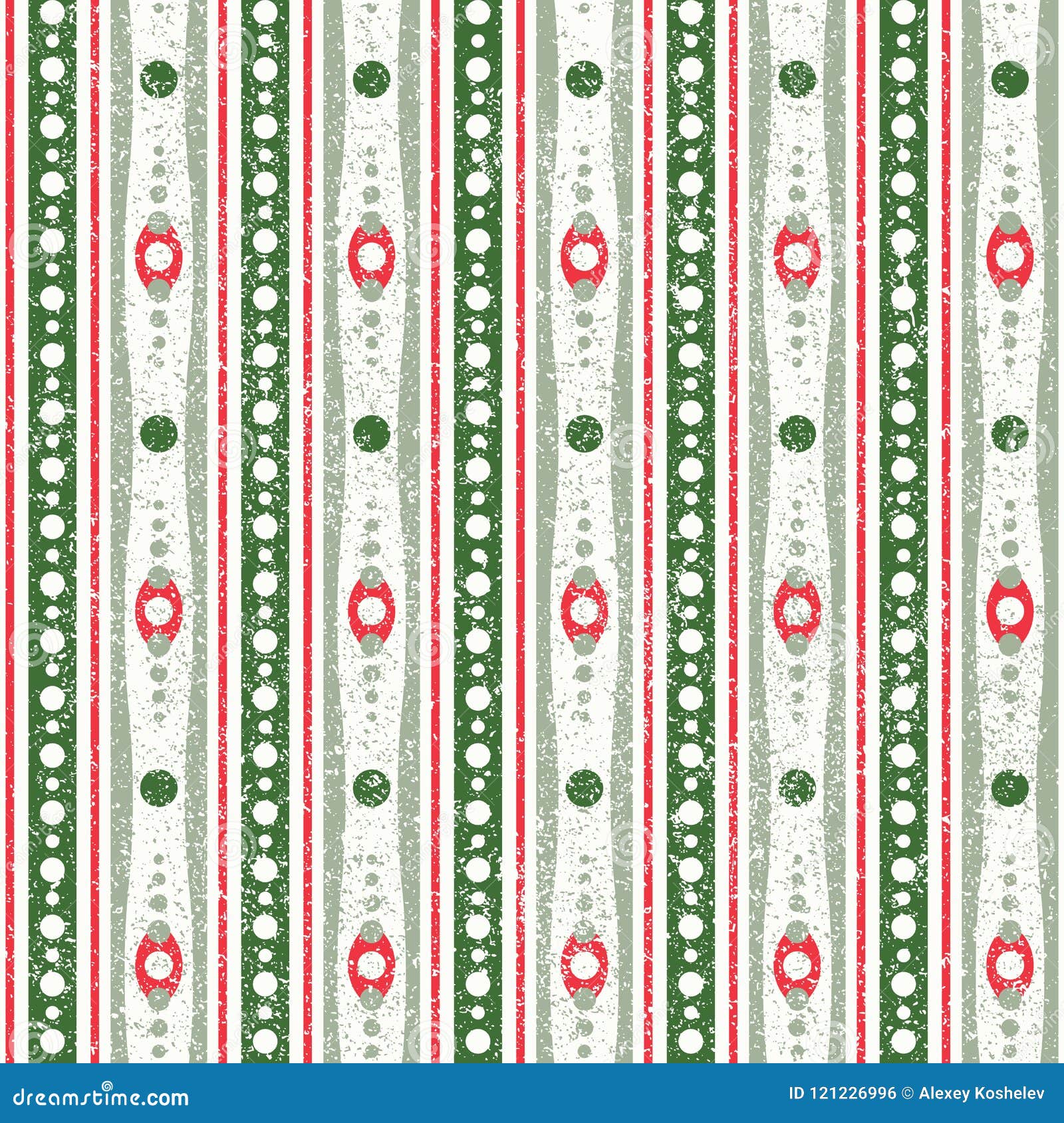 Red and Green Abstract Geometric Christmas Pattern Stock Illustration ...