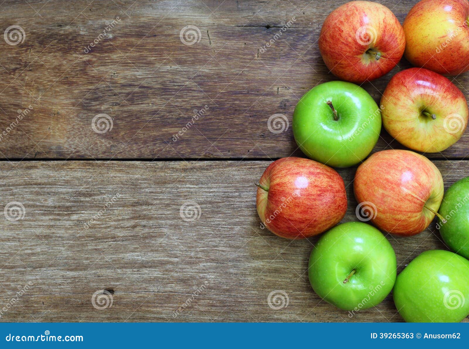 Red and Green Apple Fruit on Wood Stock Image - Image of nutrition ...