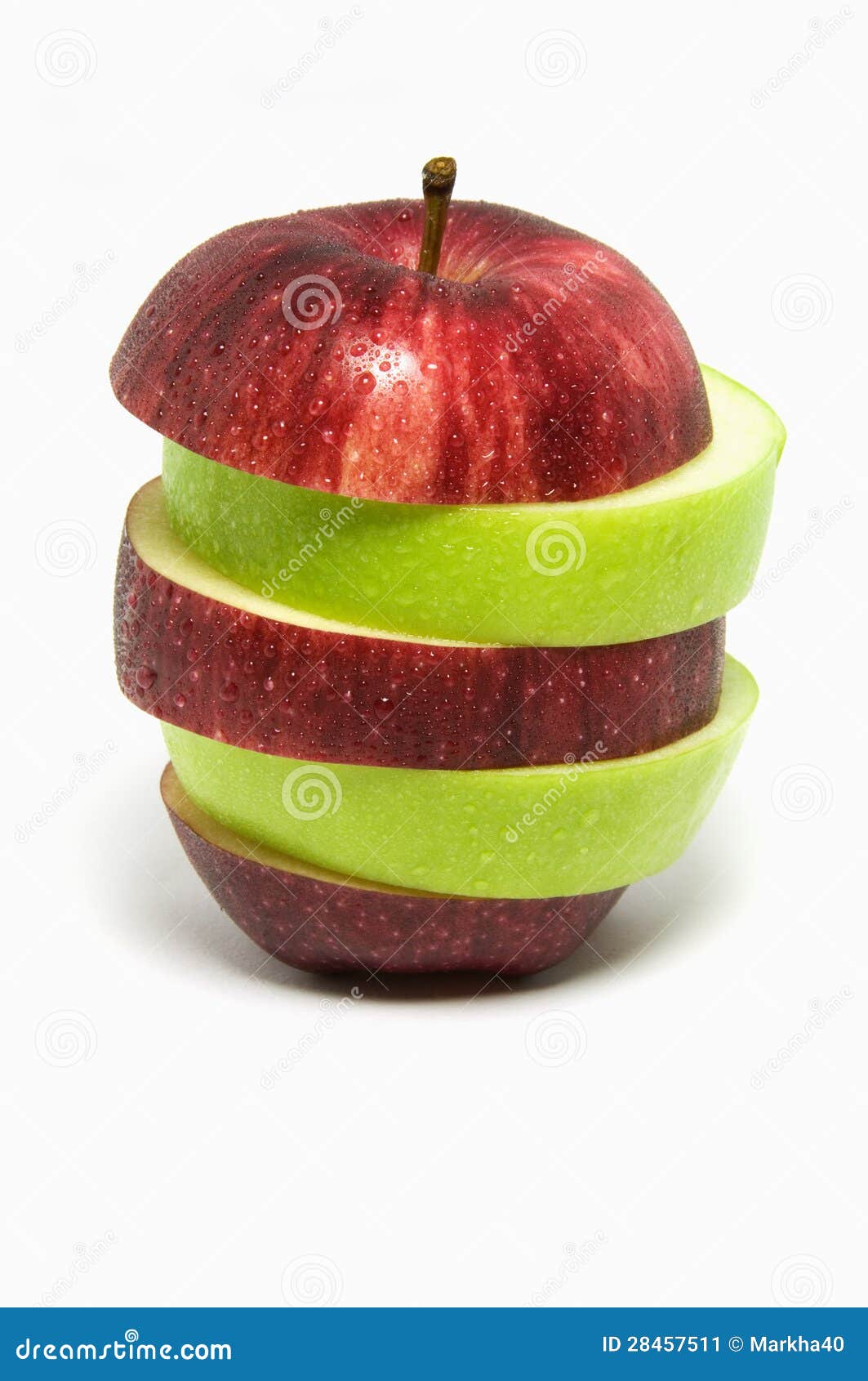 Red and Green Apple Mixed stock image. Image of closeup - 28457511