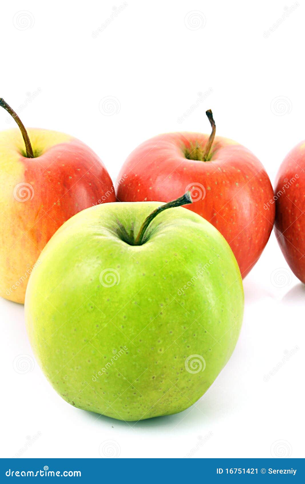 Red and Green Apples Isolated Stock Image - Image of closeup, apple ...