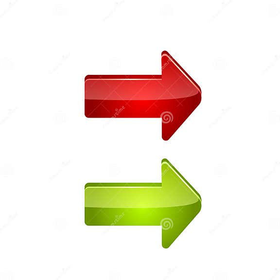 Red and Green Arrow.Vector. Stock Vector - Illustration of cursor ...