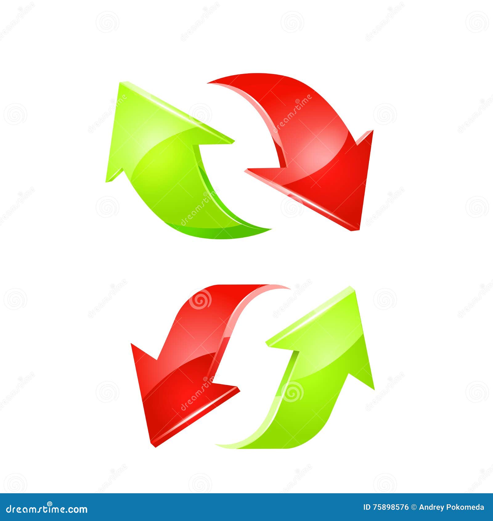 Red and Green Arrow. Vector Stock Vector - Illustration of environment ...