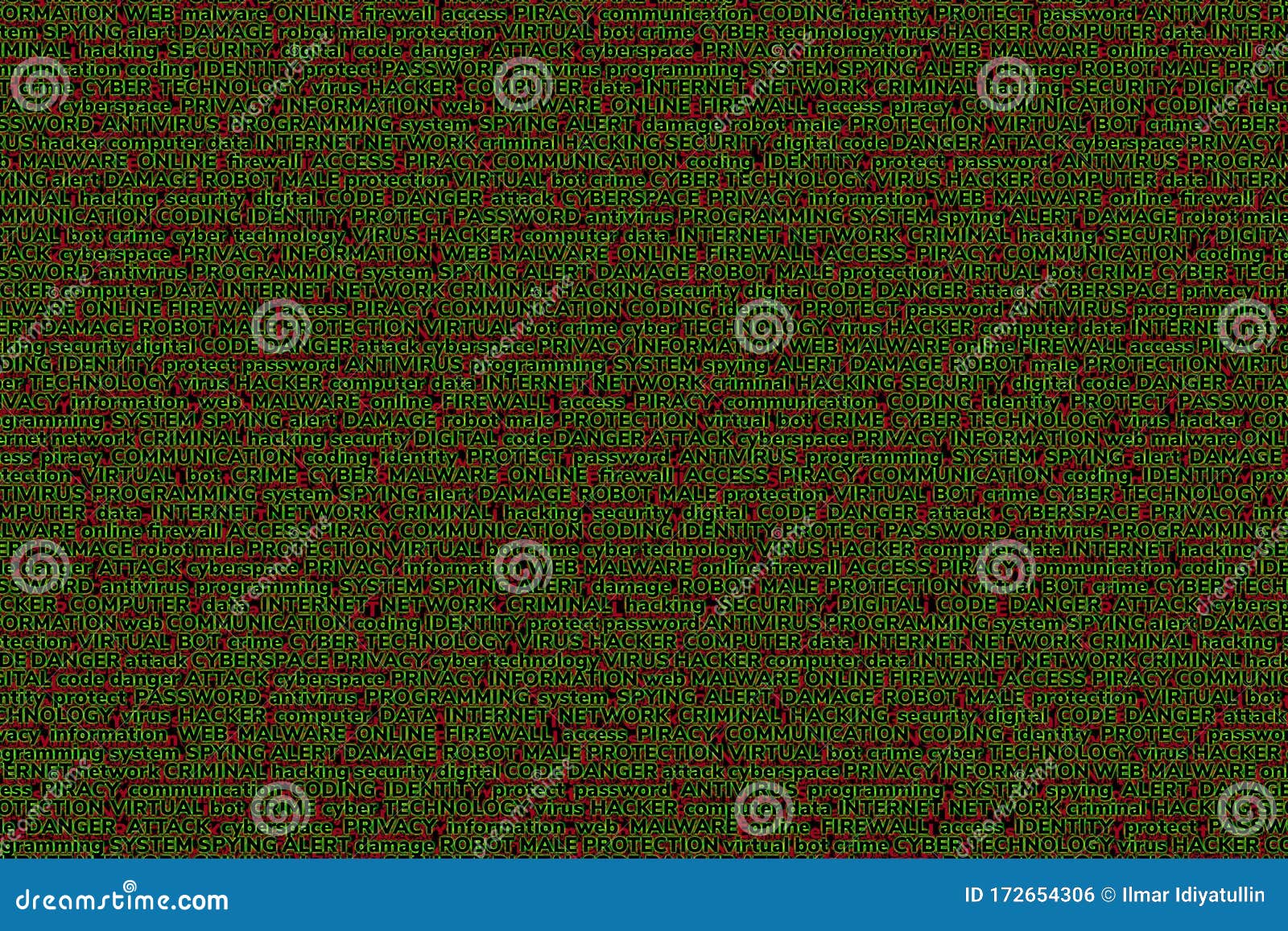 Red-green Background Consisting of Terms on the Topic of Computer ...