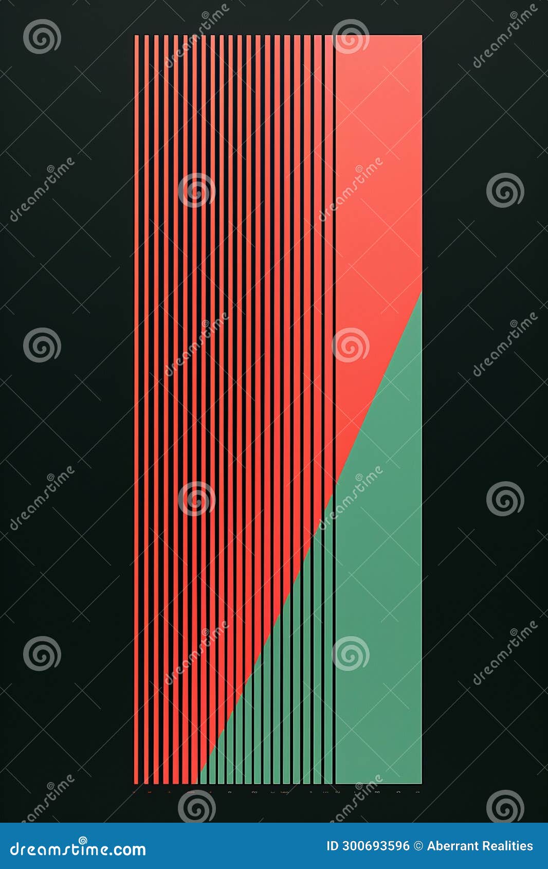 A Red Green and Black Poster with Vertical Lines Stock Illustration ...