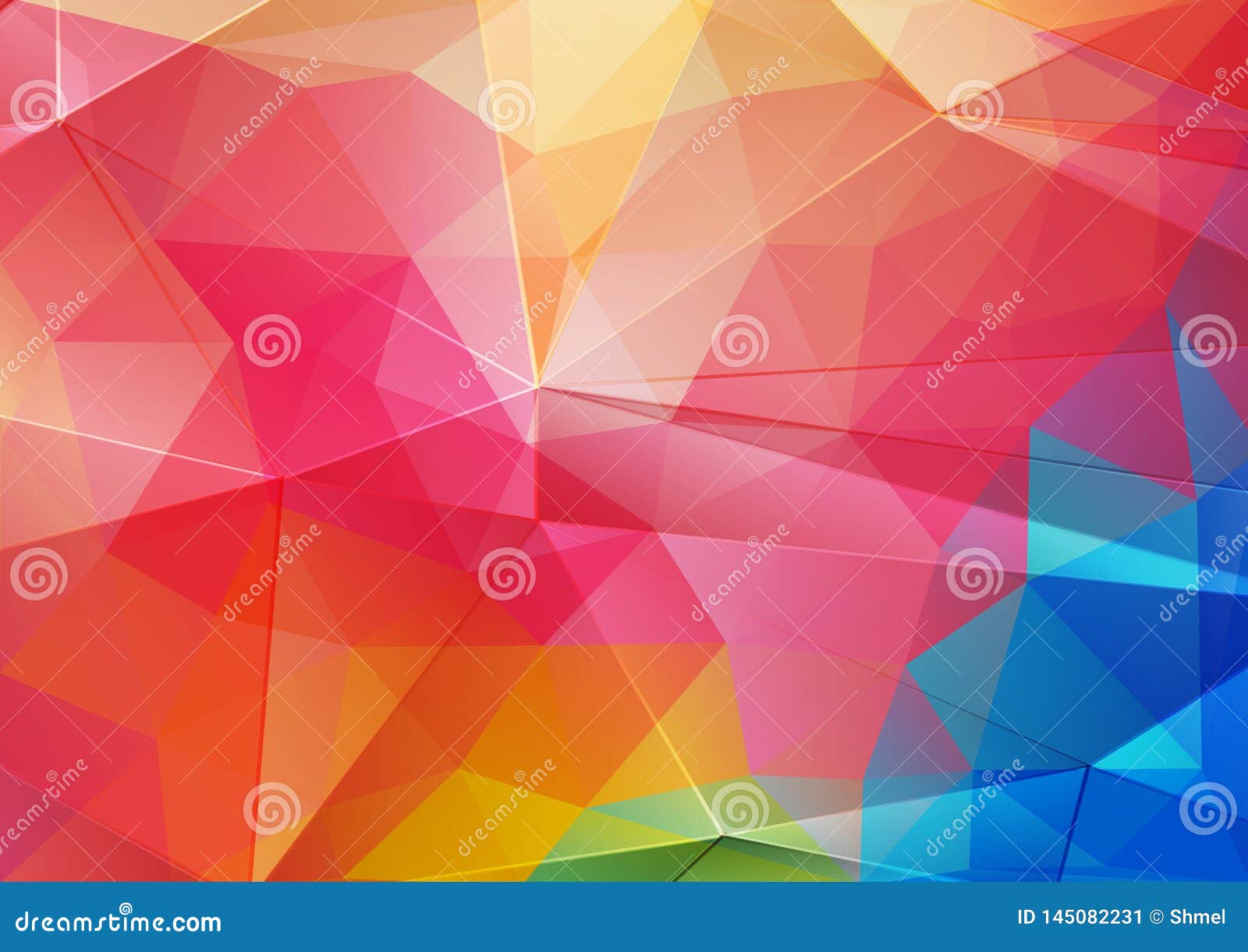 Red Green and Blue Bright Color Background with Triangle Shapes for Web ...