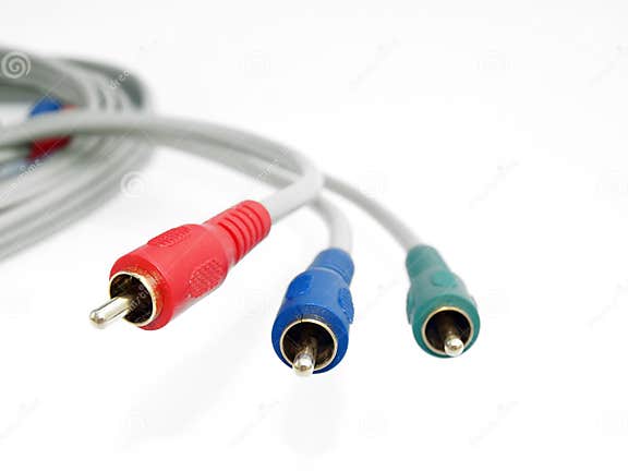Red Green and Blue Component Cables Stock Image - Image of connect ...