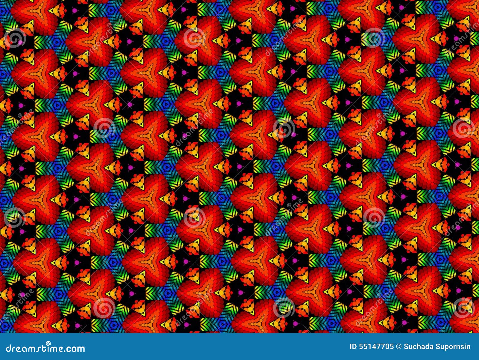 Red Green Blue Geomatics Pattern Wallpaper Stock Image - Image of ...