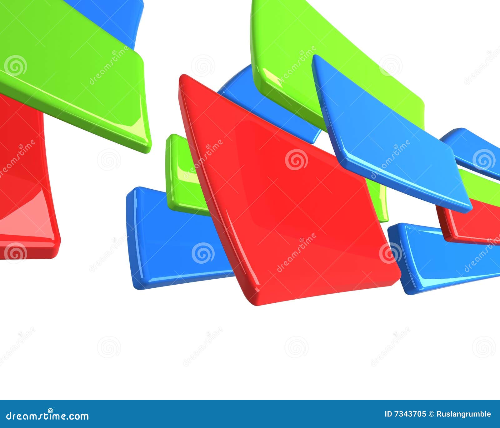 Red Green Blue Isolated Rectangles Stock Illustration - Illustration of ...