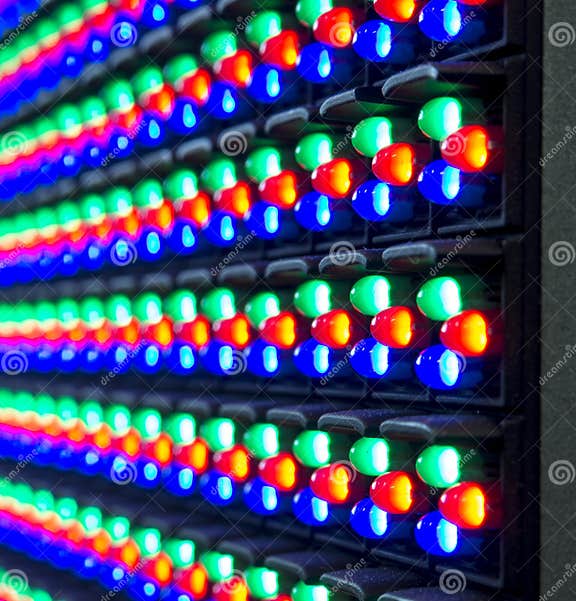 Red, Green, Blue of LED Diod on Panel Stock Image - Image of bulb, line ...