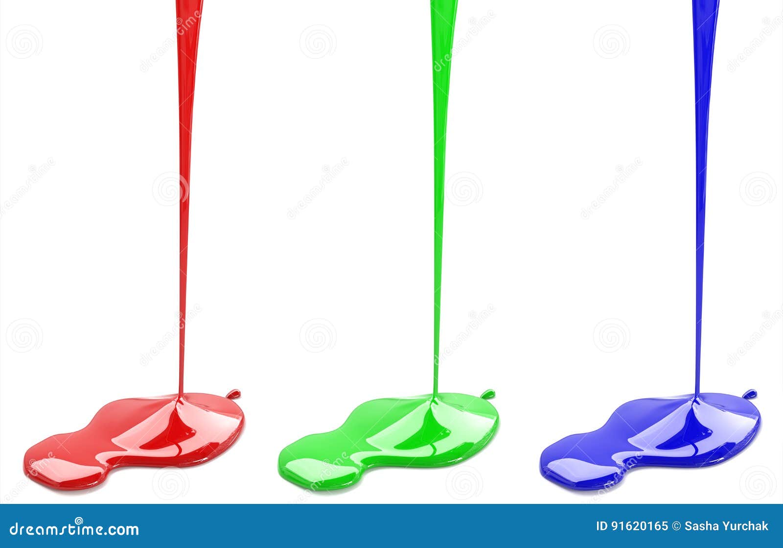 Red Green and Blue paints stock illustration. Illustration of colour ...
