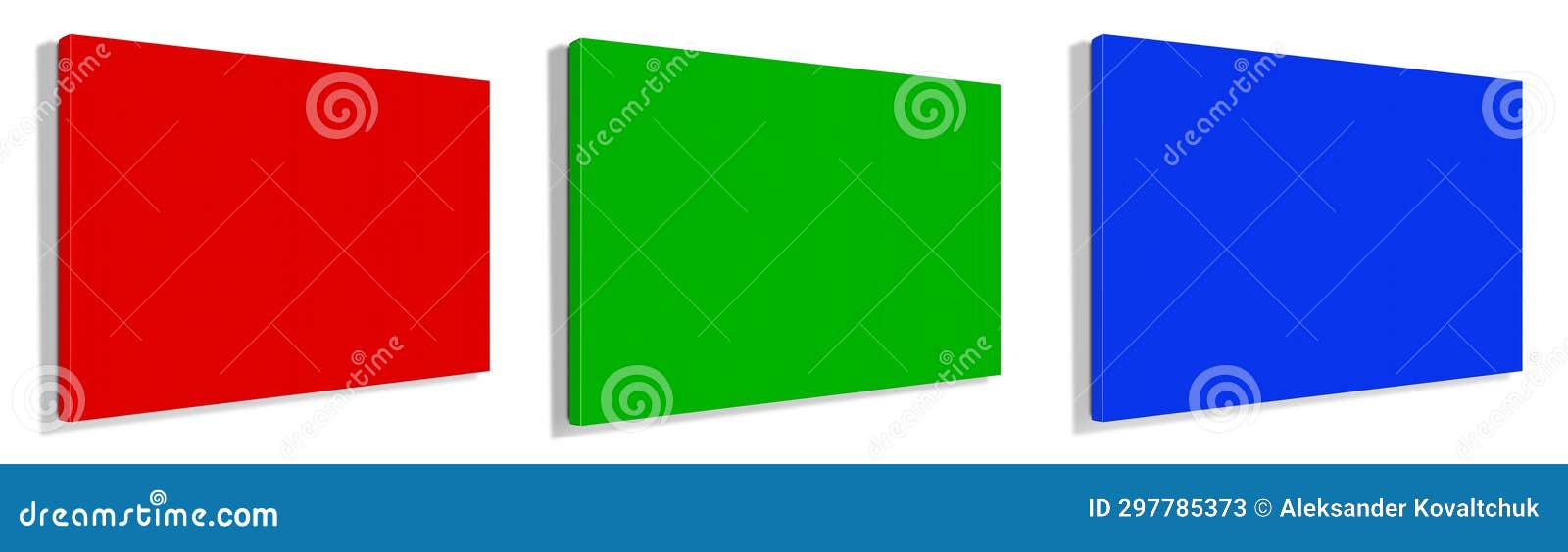Red, Green and Blue (RGB) Canvas Wraps Template for Presentation ...