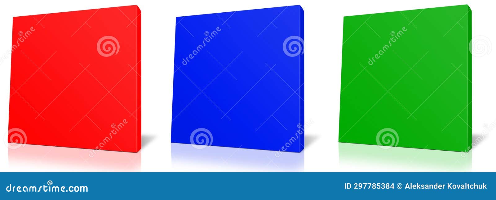 Red, Green and Blue (RGB) Canvas Wraps Template for Presentation ...