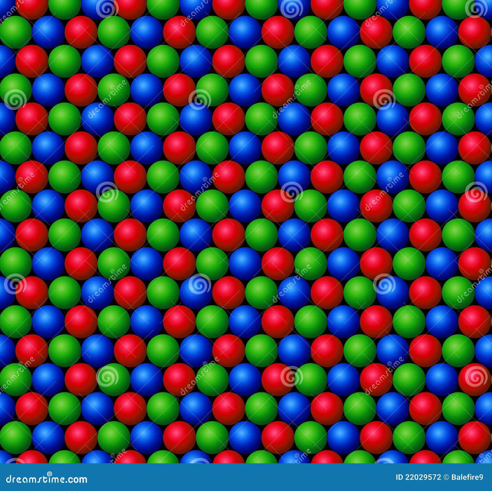 Red, Green and Blue Spheres Stock Illustration - Illustration of ...