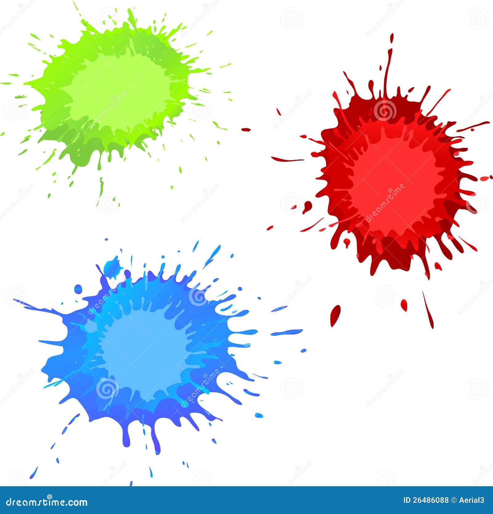 Red Green Blue Splashes with a Place for the Text Stock Vector ...