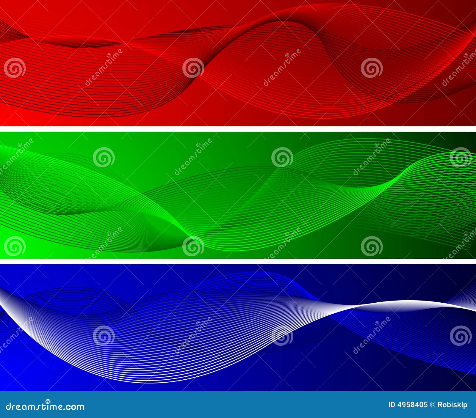 Red Green and Blue Wavy Backgrounds Stock Vector - Illustration of ...